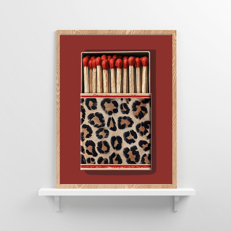 Cheetah Matchbox Poster - Etsy