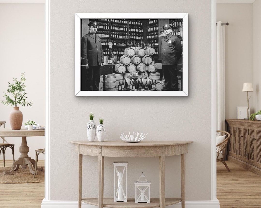 Prohibition Wall Art, 18th Amendment, Black and White Art, Vintage Bar ...