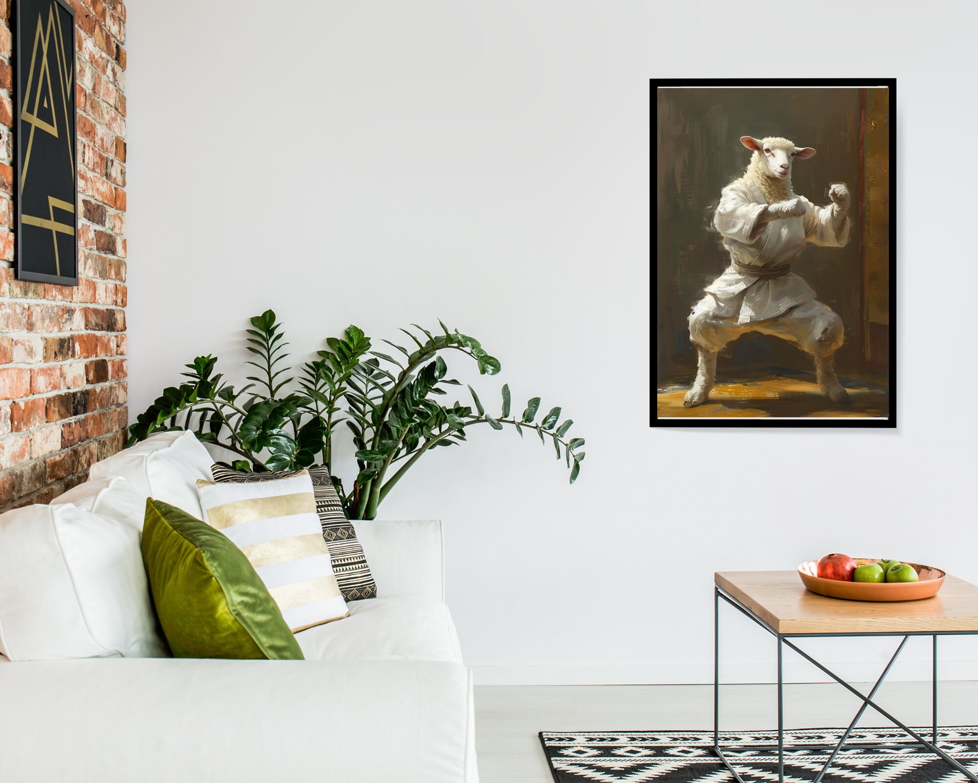 Sheep in Gi Karate Wall Art Wall Decor Martial Arts Print Rabbit Poster ...