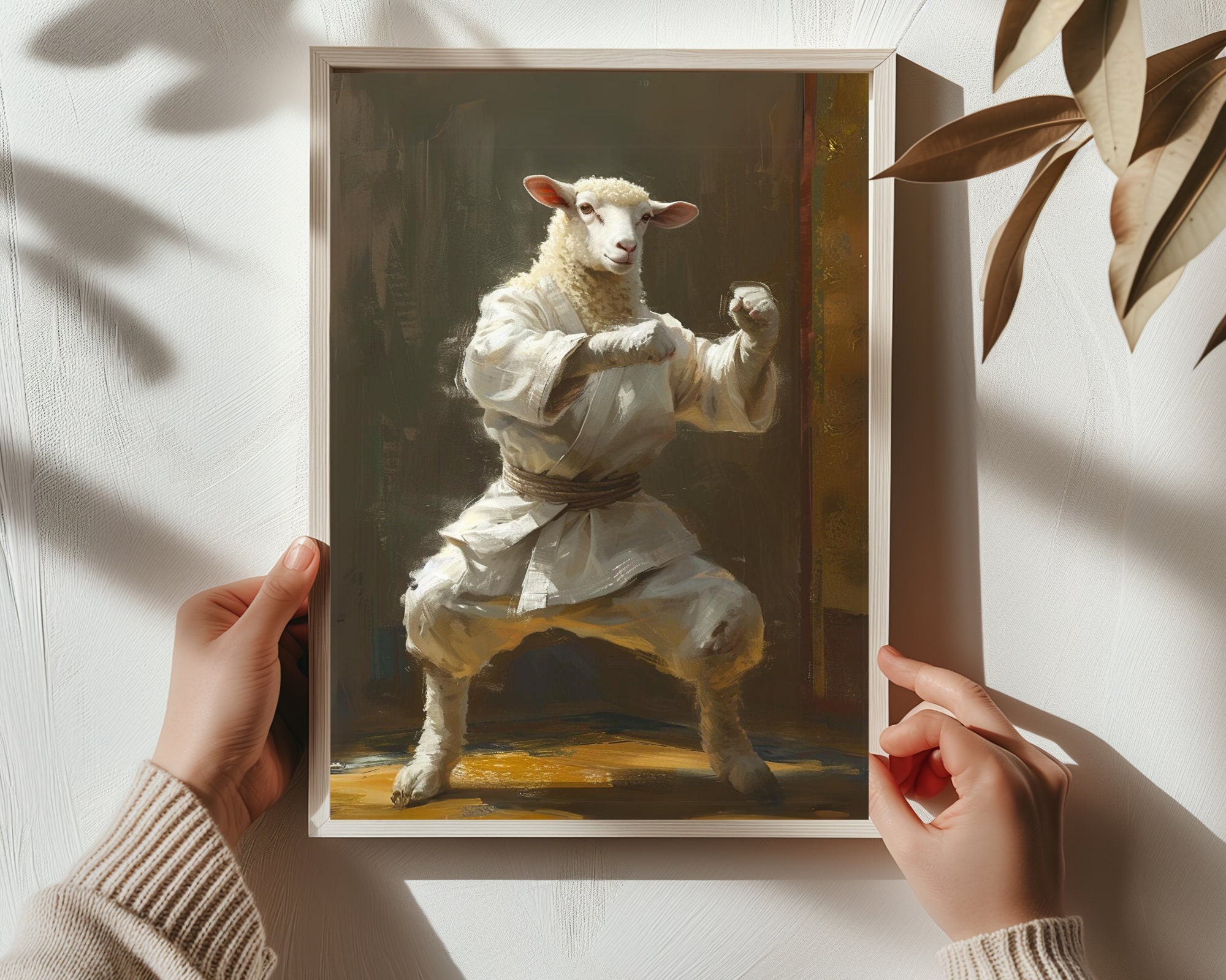 Sheep in Gi Karate Wall Art Wall Decor Martial Arts Print Rabbit Poster ...