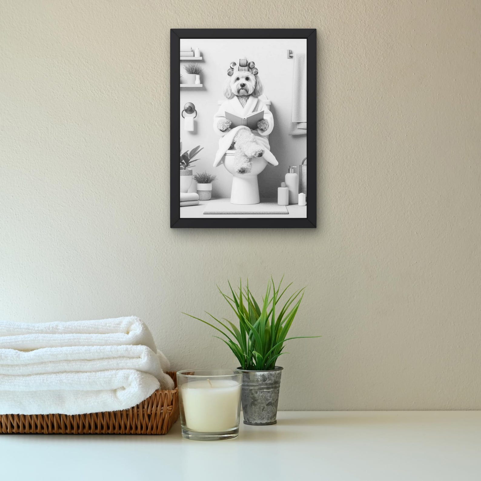 Cockapoo Dog Bathroom Art: Funny Toilet Humor Print (digital Download ...