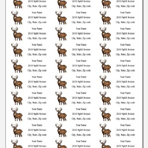 Return Mailing Address Labels Buck Deer 10 Point Hunting Set of 150 ...