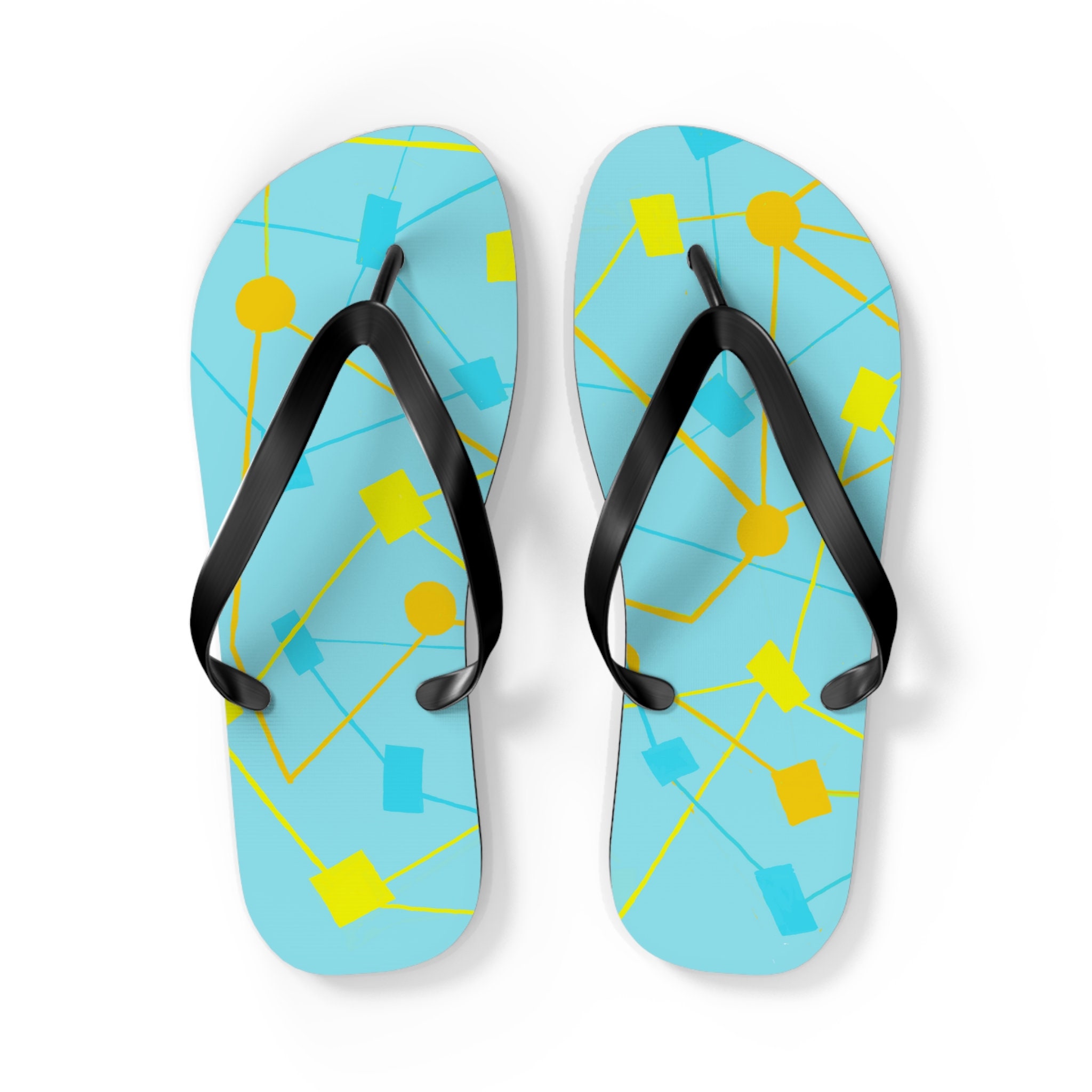The Plot Thickens Blue Flip Flops for Beachwear and Swimwear, Vacation ...
