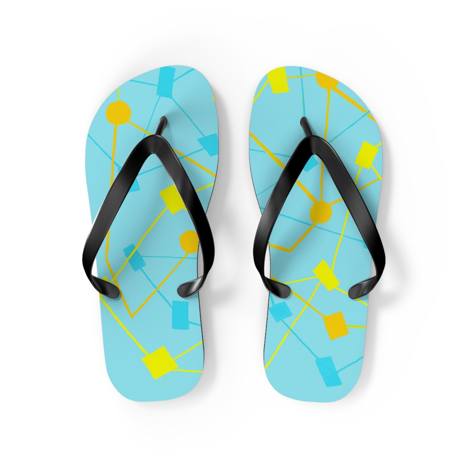 The Plot Thickens Blue Flip Flops for Beachwear and Swimwear, Vacation ...