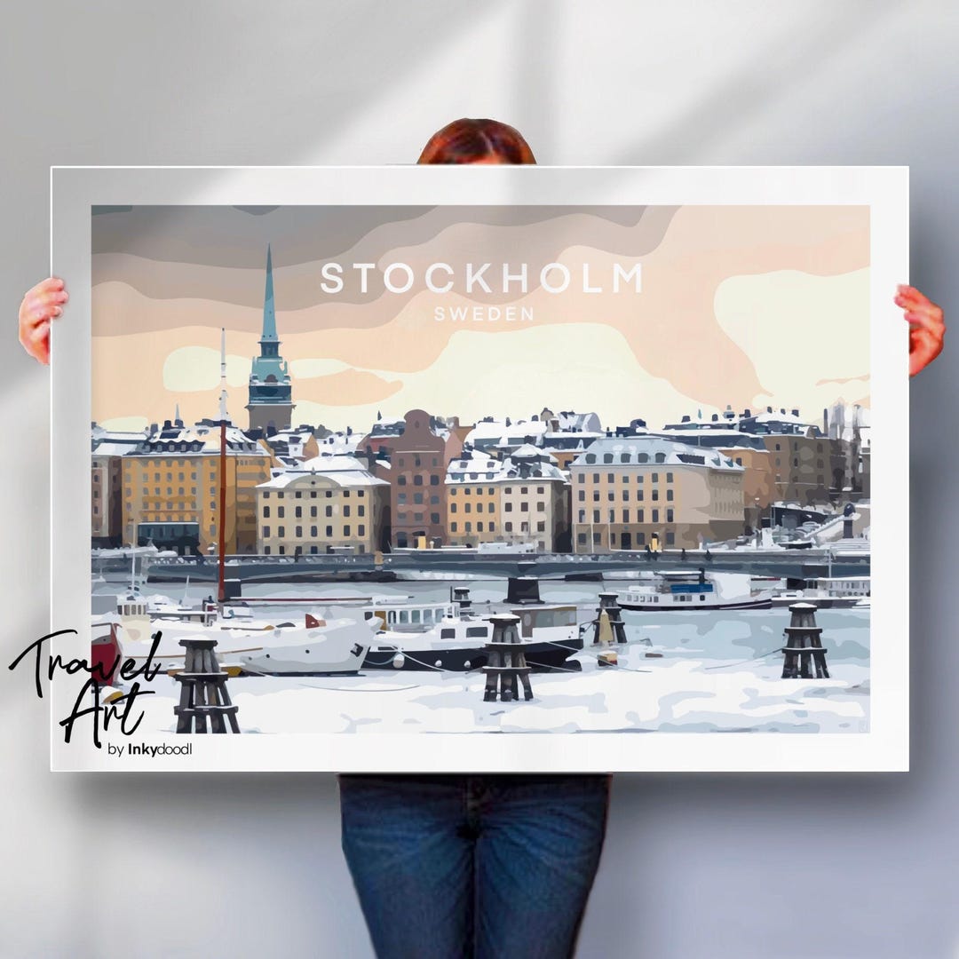 Stockholm Print - Sweden Travel Poster - Etsy