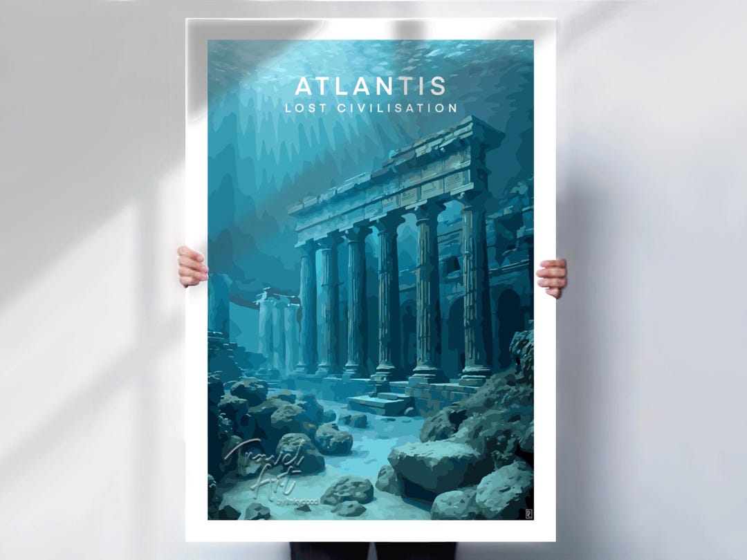 Atlantis Art Print , Mythological Wall Art , Undersea Wall Décor ...