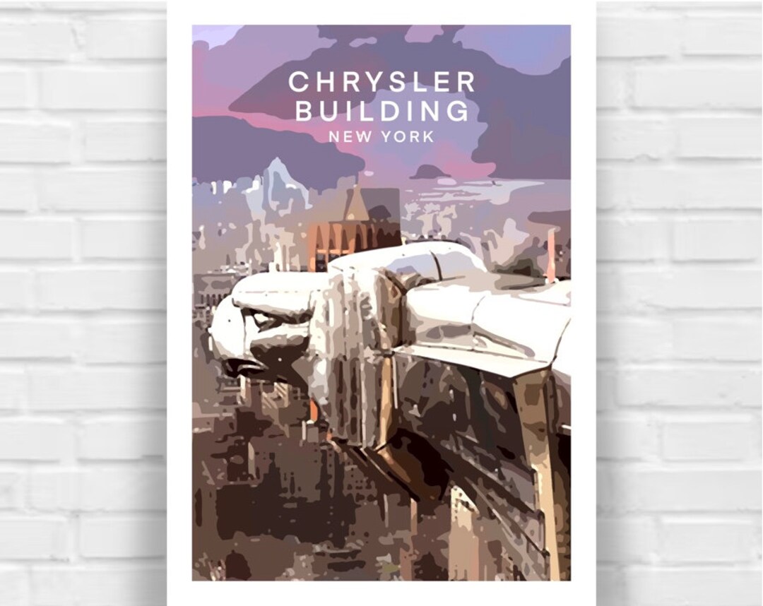 Chrysler Building Poster New York City Travel Art Print 3 - Etsy