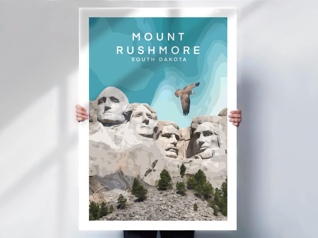 Mount Rushmore Print - South Dakota Travel Art - Special Place Gift ...