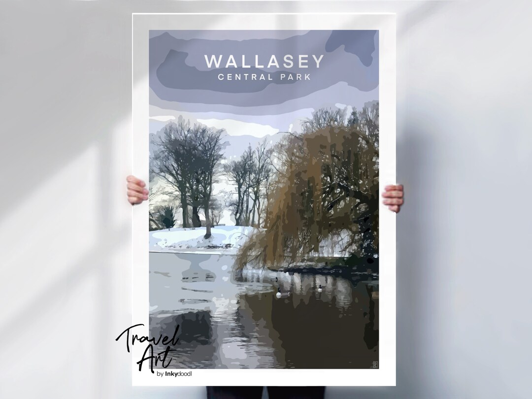 Wallasey Travel Print , Central Park , Merseyside Print , Wirral Wall ...