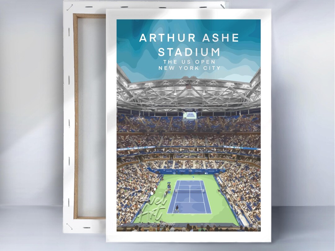 Arthur Ashe Stadium Canvas - US Open Tennis Travel Print - Poster for ...