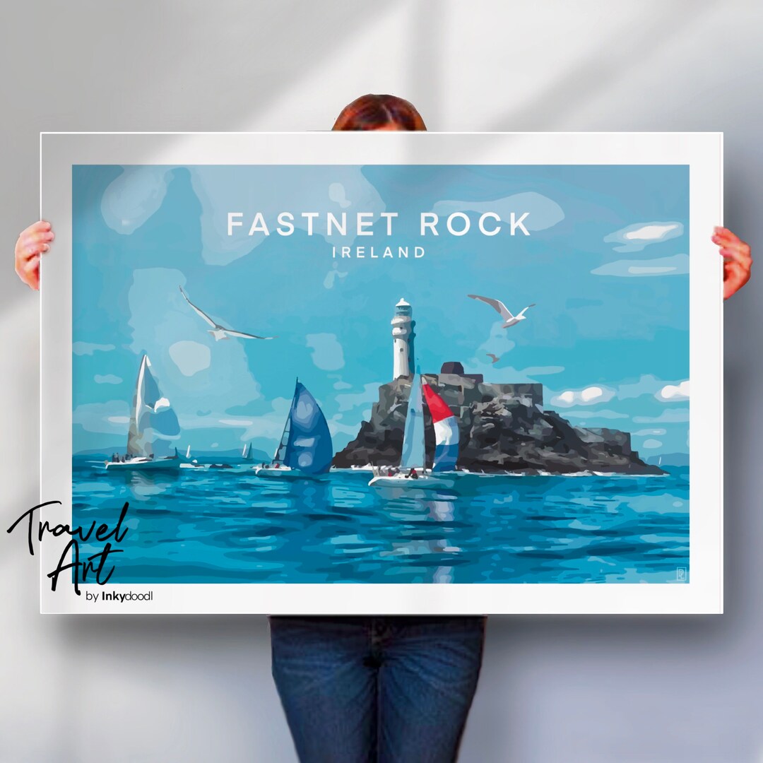 Fastnet Rock Print , Fastnet Rock Poster , County Cork Travel Art Print ...