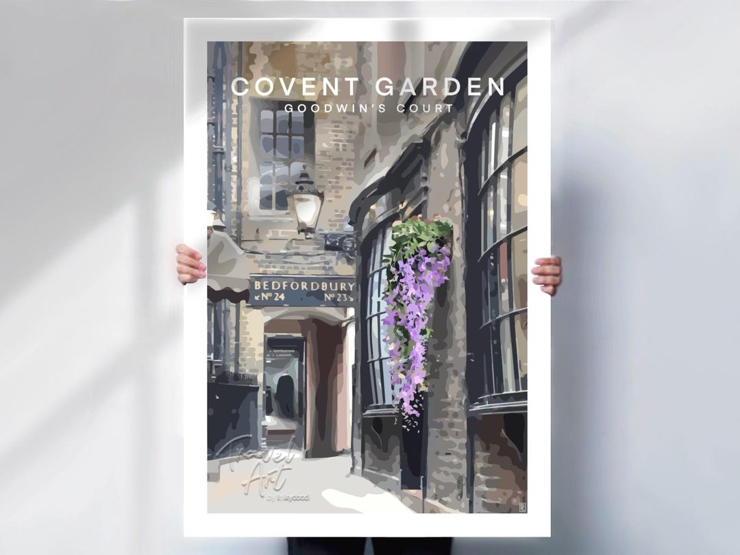 Covent Garden Travel Print - Goodwin’s Court Print - Special Gift for a ...