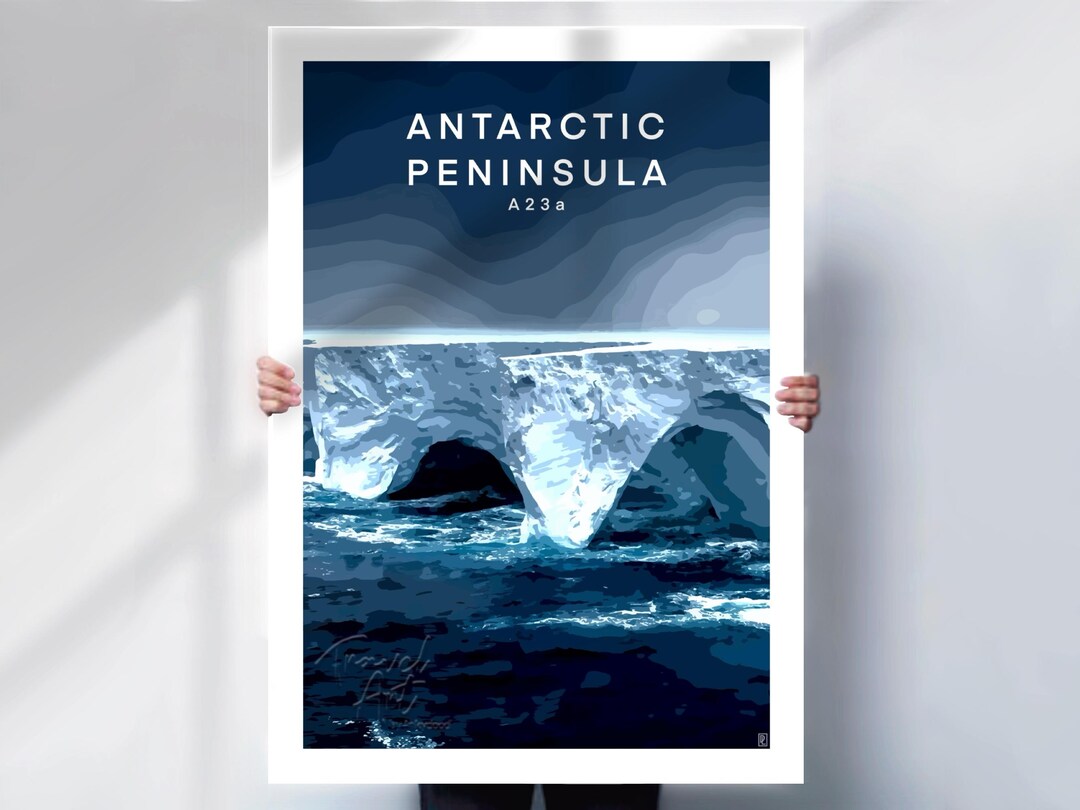A23a Iceberg Print , Antarcticatravel Art Print , Antarctic Wall Art ...