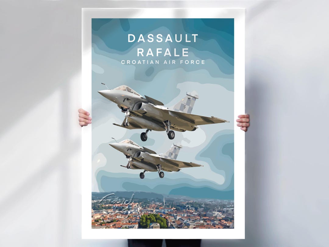 Dassault Rafale Jet Fighter Poster - Croatian Air Force Print ...