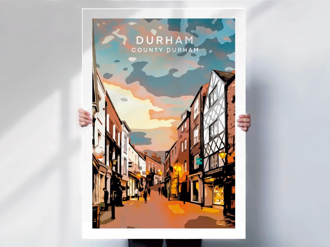 Durham Poster , Durham Travel Poster , County Durham Wall Art , Durham ...