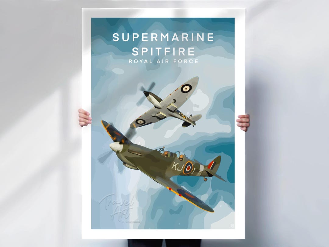 Supermarine Spitfire Poster – Royal Air Force Aircraft Wall Art ...