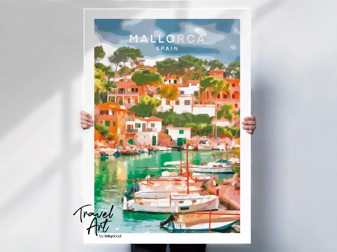 Spain Poster , Mallorca Print , Spain Travel Poster , Majorca Print ...