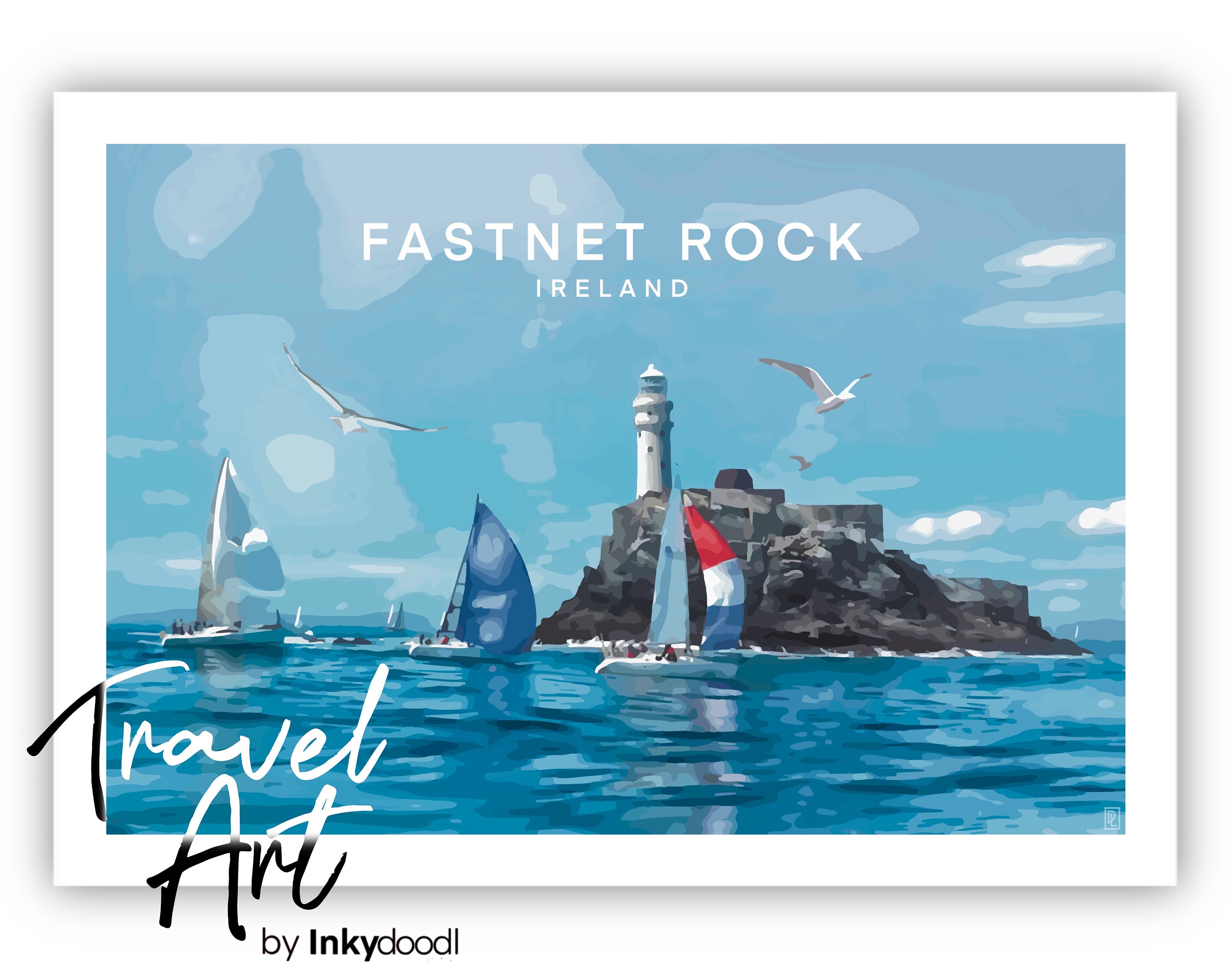 Fastnet Rock Print Fastnet Rock Poster County Cork Travel - Etsy