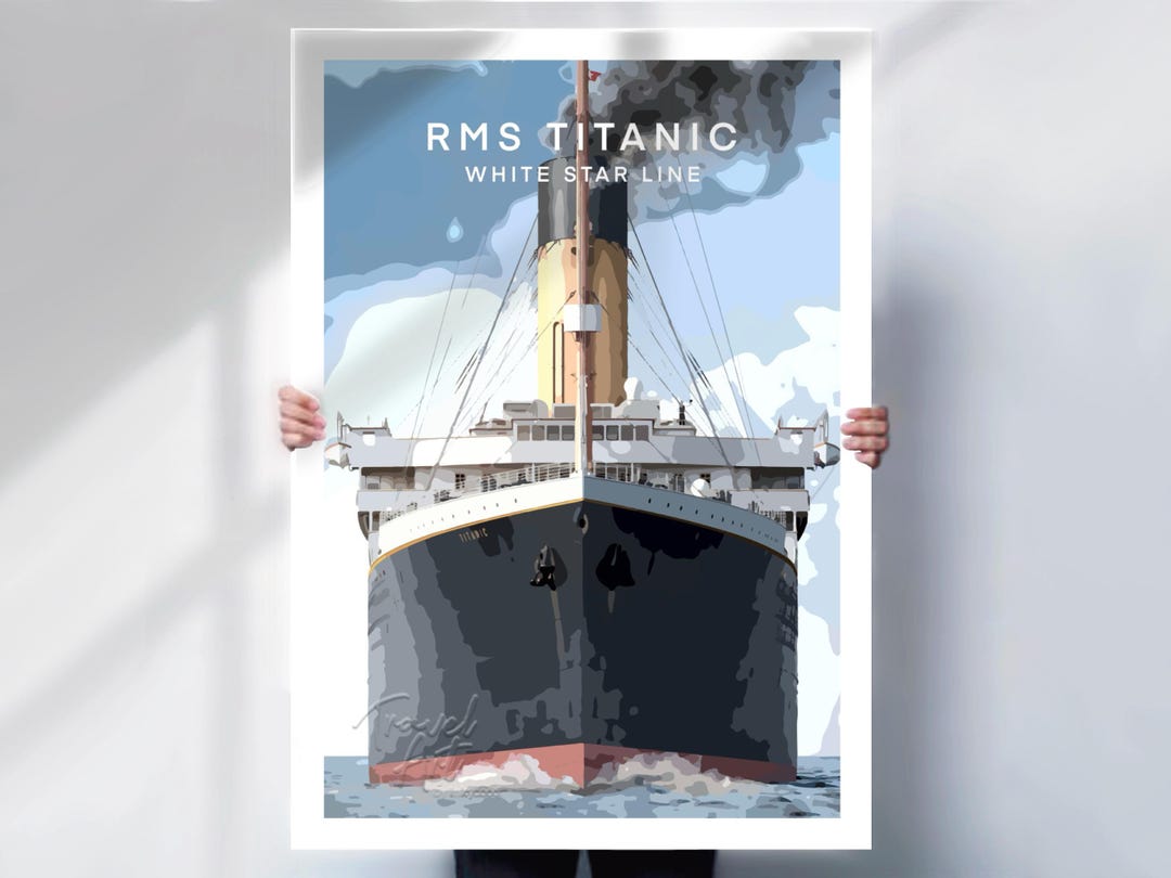 RMS Titanic Front View Print or Canvas Maritime Travel Art - Etsy