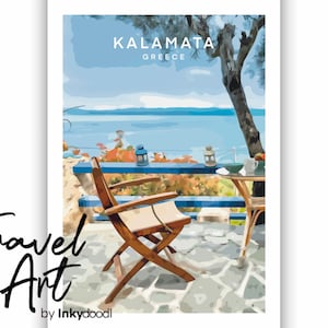 Greece Poster - Kalamata Print - Greek Wall Art - Etsy