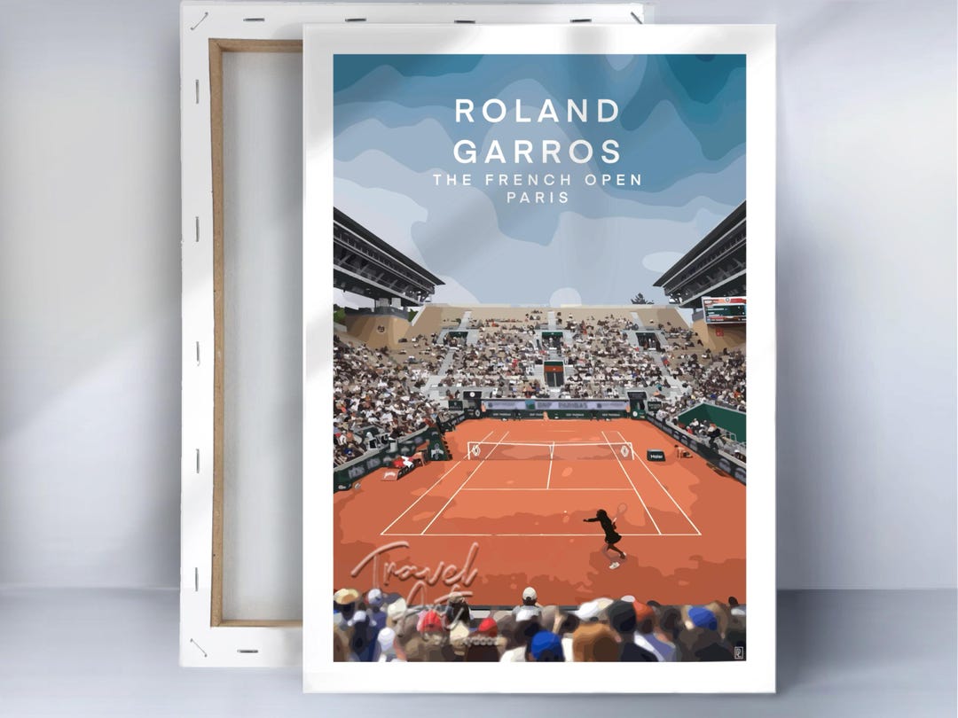 Roland Garros Canvas - French Open Tennis Travel Print - Poster for ...