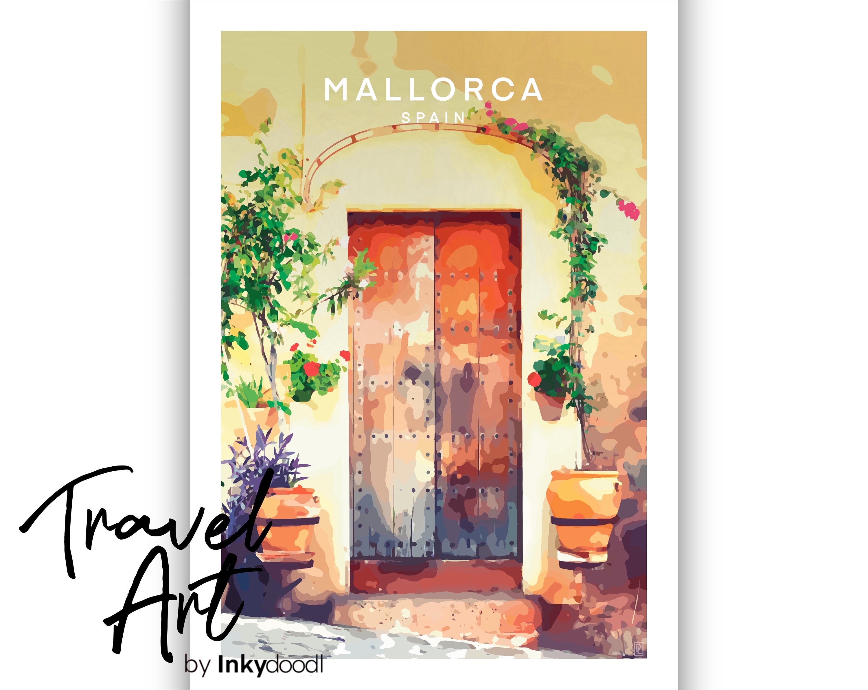 Mallorca Poster , Spain Travel Poster , Majorca Print , Spain Poster ...
