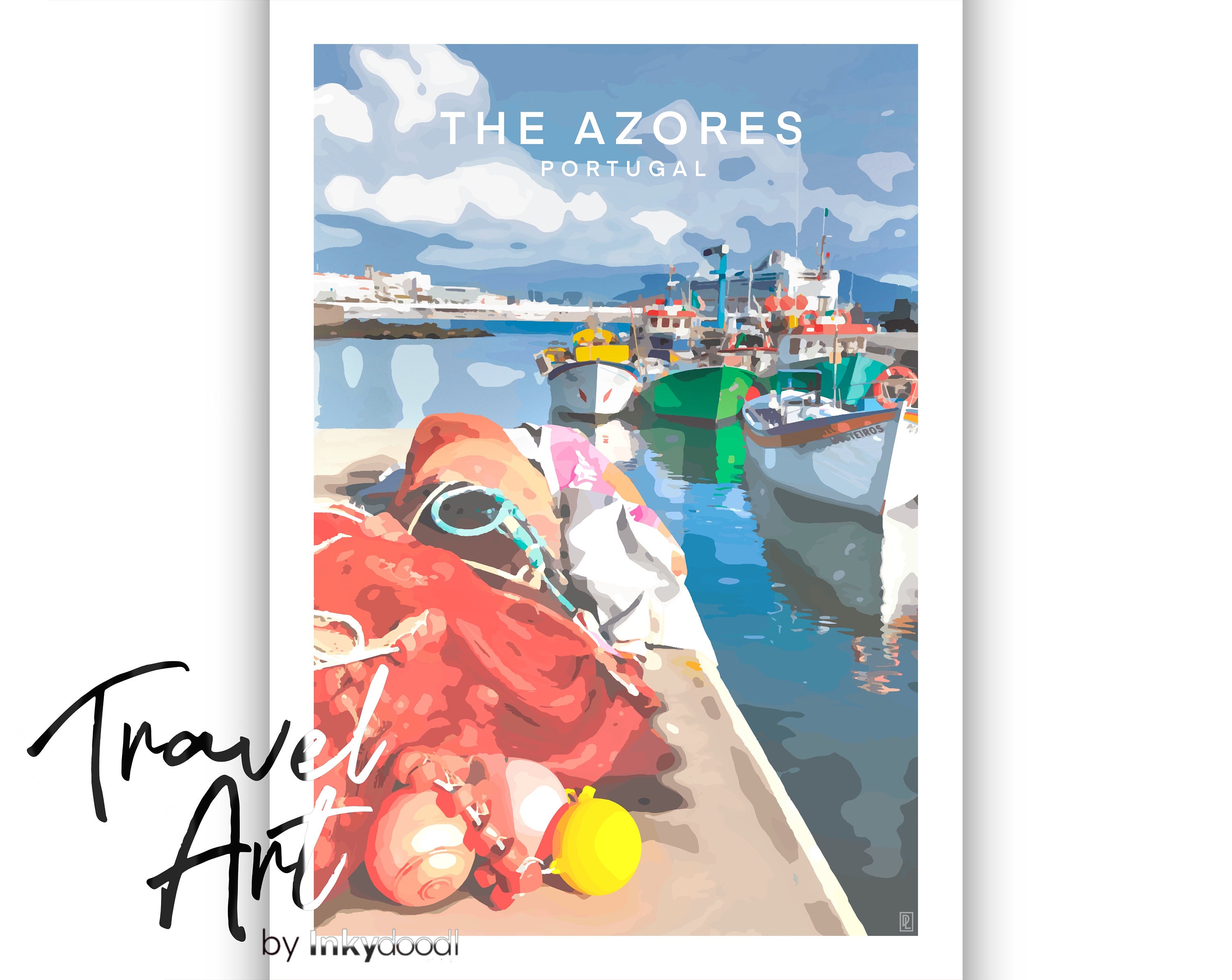 Portugal Poster Azores Poster Azores Print Portugal Print - Etsy