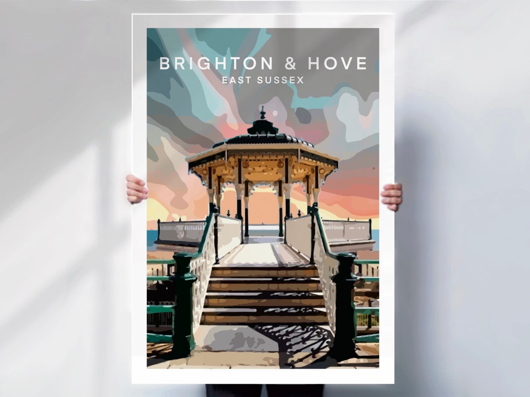 Brighton Poster , Brighton Beach Wall Art , Brighton Print , Home Decor ...
