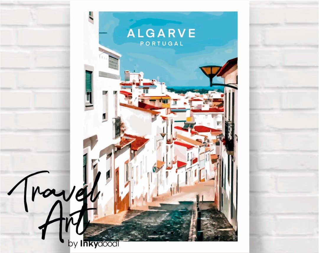 Algarve Print Portugal Poster Algarve Travel Poster - Etsy