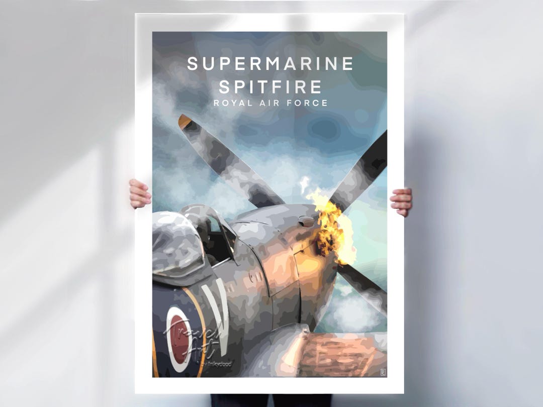Supermarine Spitfire Print - Royal Air Force Poster - Aircraft Prints ...