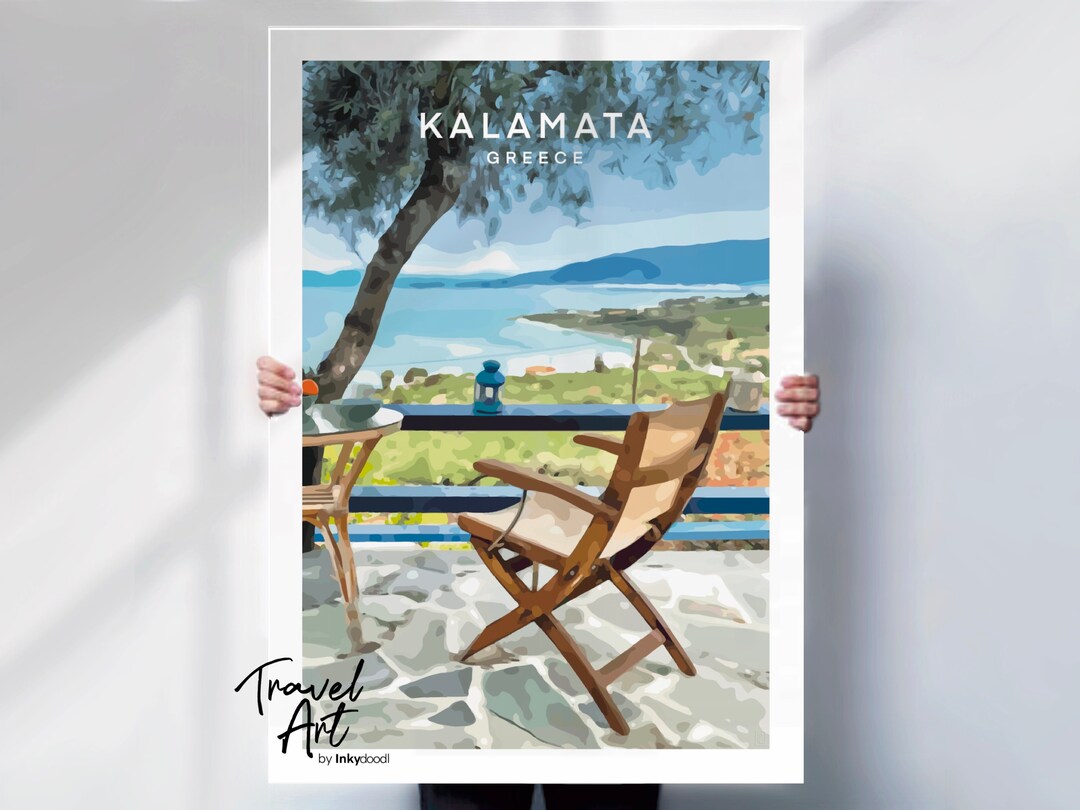 Kalamata Poster - Greece Travel Print - Greek Wall Art - Etsy