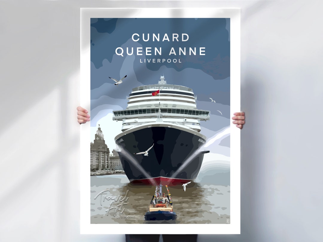 Liverpool Cruise Ship Print or Canvas Option | Retro Style Maritime ...