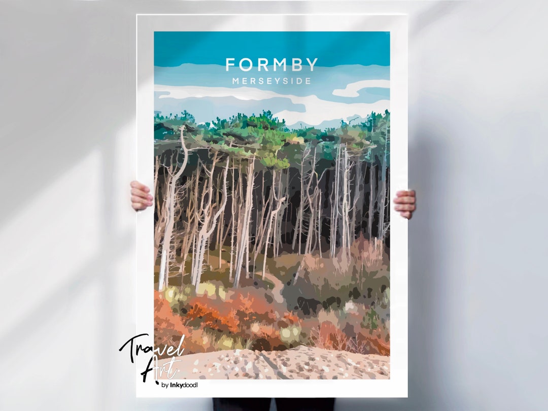 Formby Print , Formby Travel Poster , Coastal Wall Art , Merseyside ...