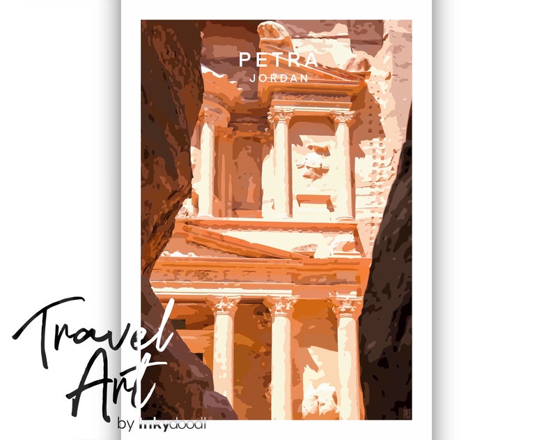 Petra Poster Travel Print Wall Art - Etsy