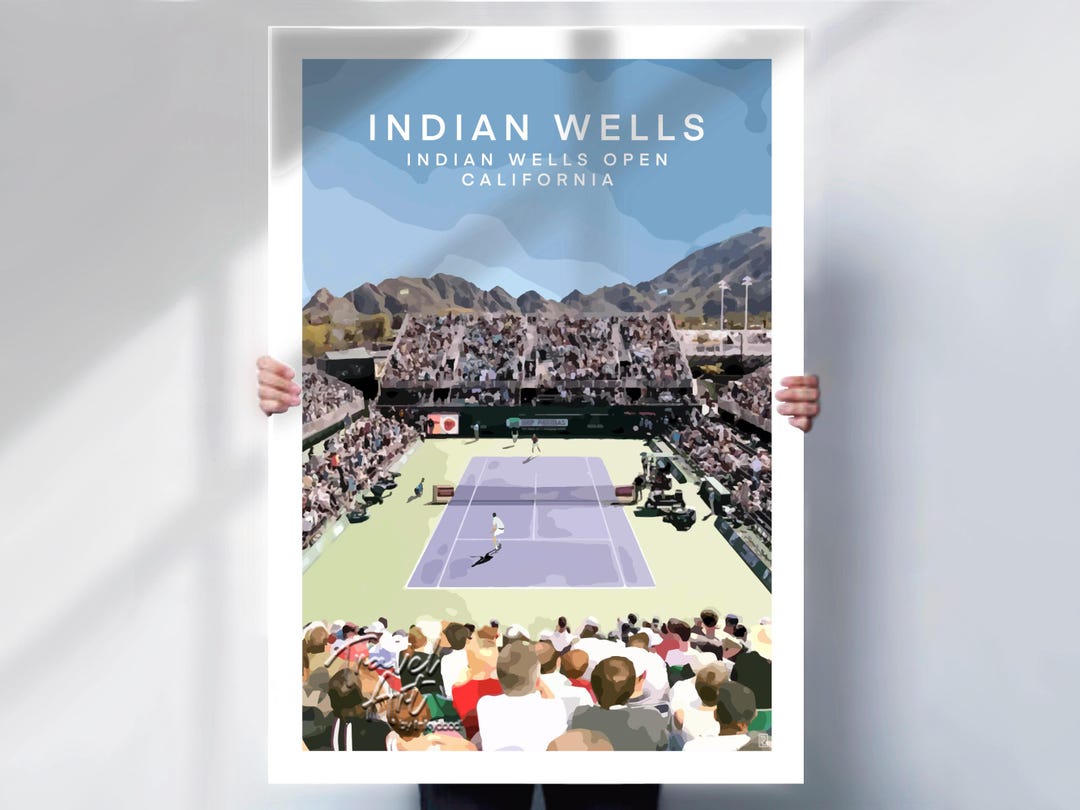 Indian Wells Open Print - Tennis Travel Print - Poster for Tennis ...