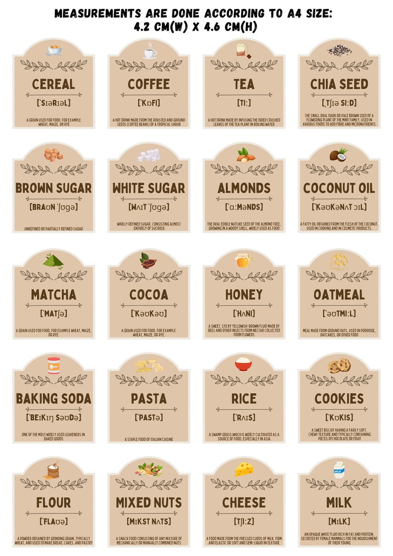 Editable & Printable Pantry Labels Pantry Organization - Etsy