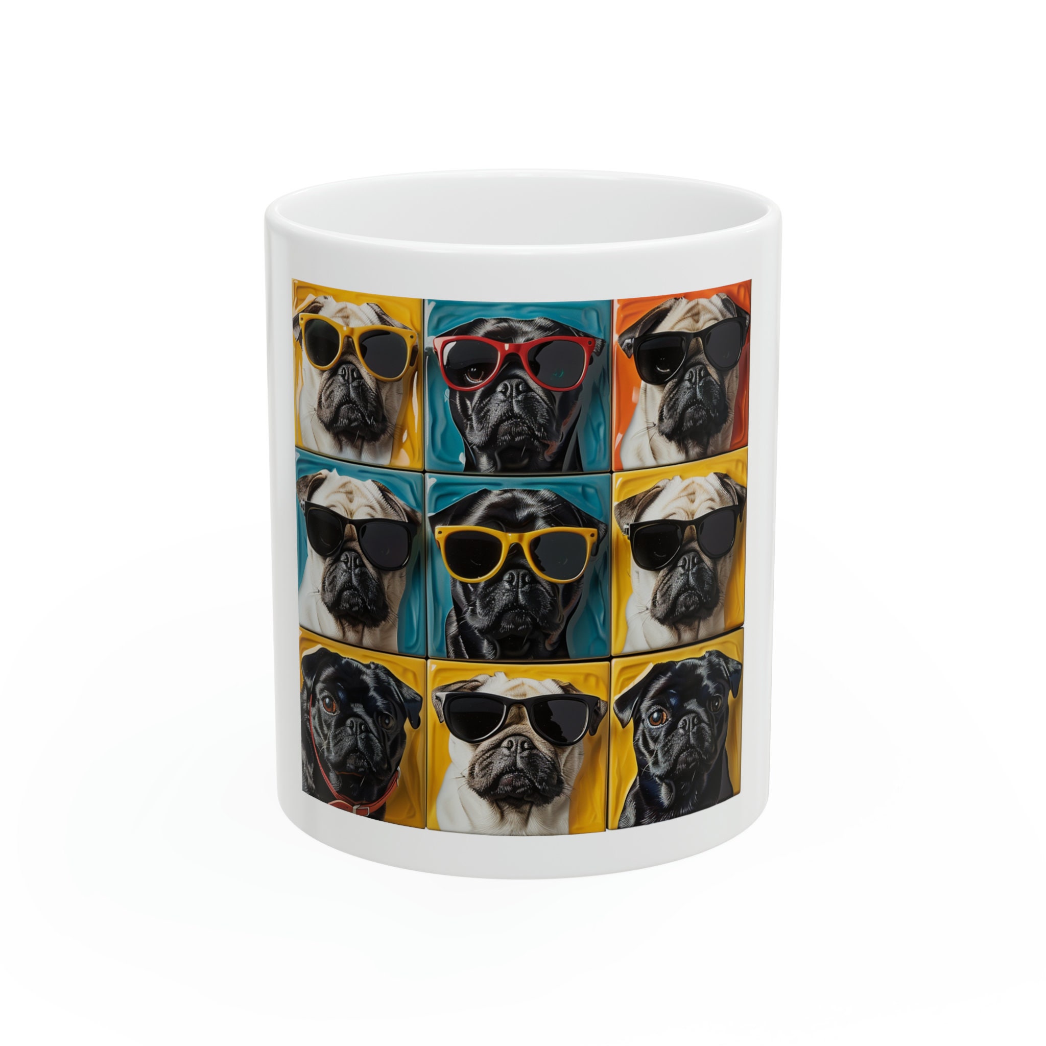 Cool Pugs Ceramic Mug, 11oz - Etsy