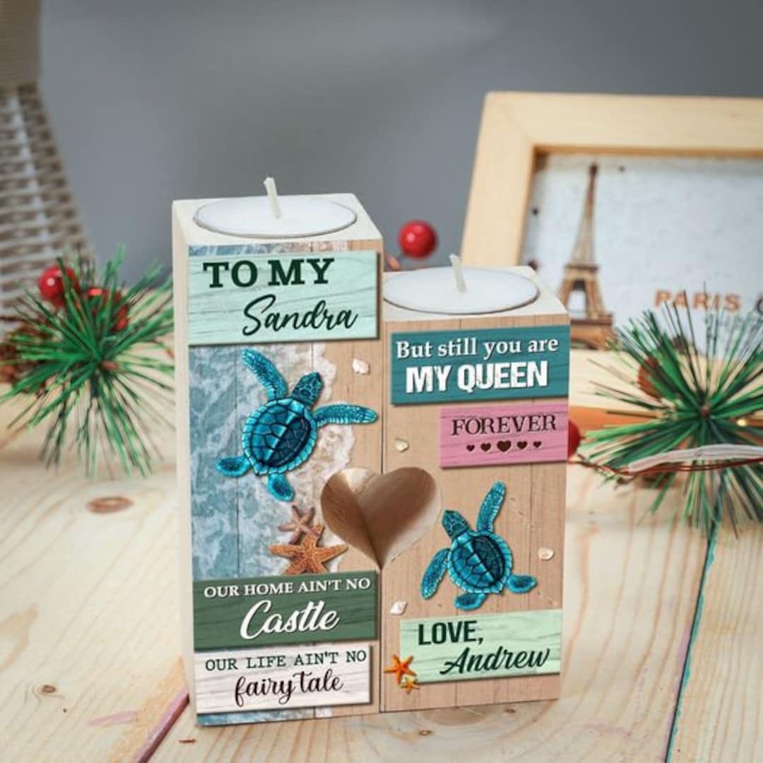 Heart Melting to Sandra Candlesticks Candle Holder With Love Message ...