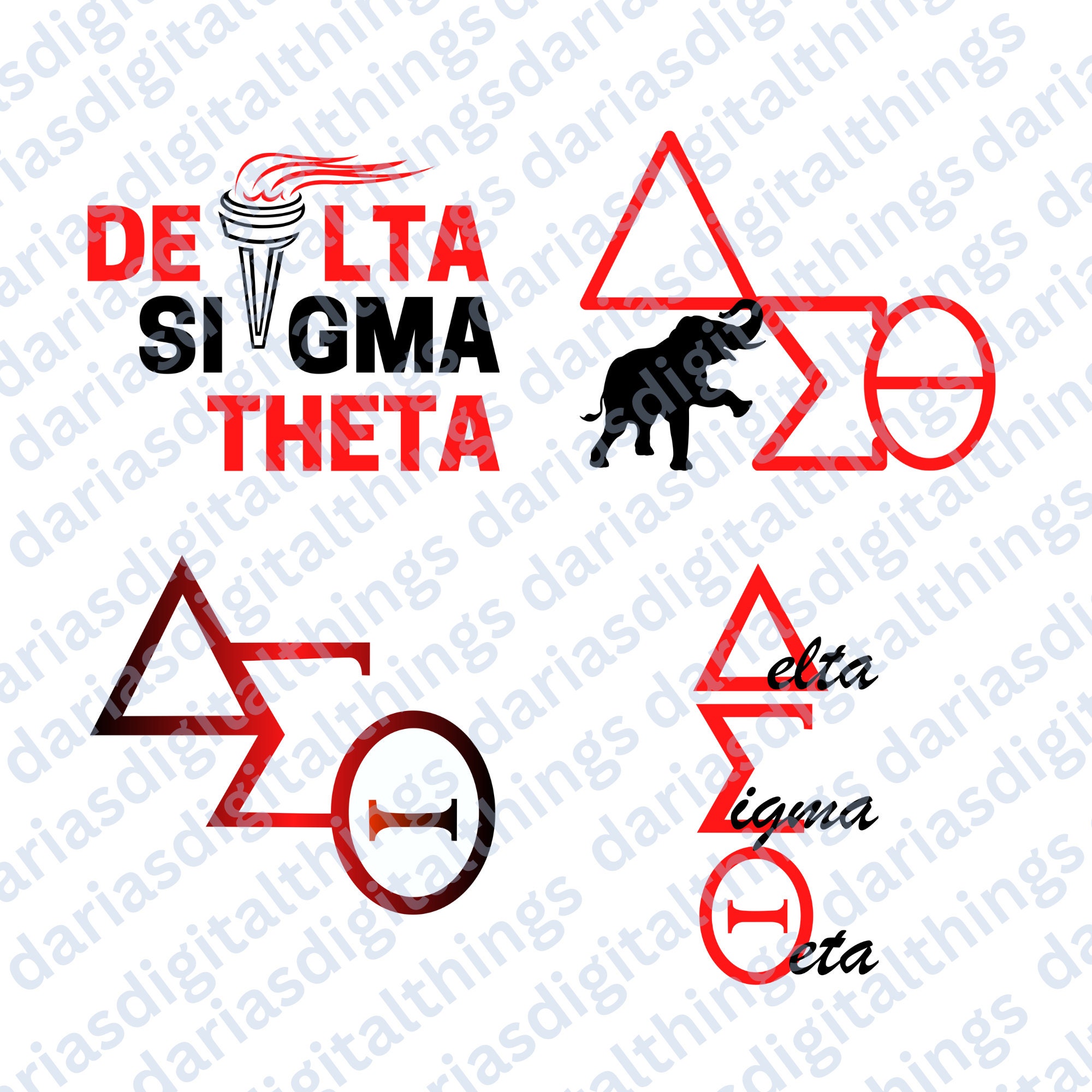 Sorority Digital Stickers | Delta Sigma Theta | Goodnotes | Printable ...