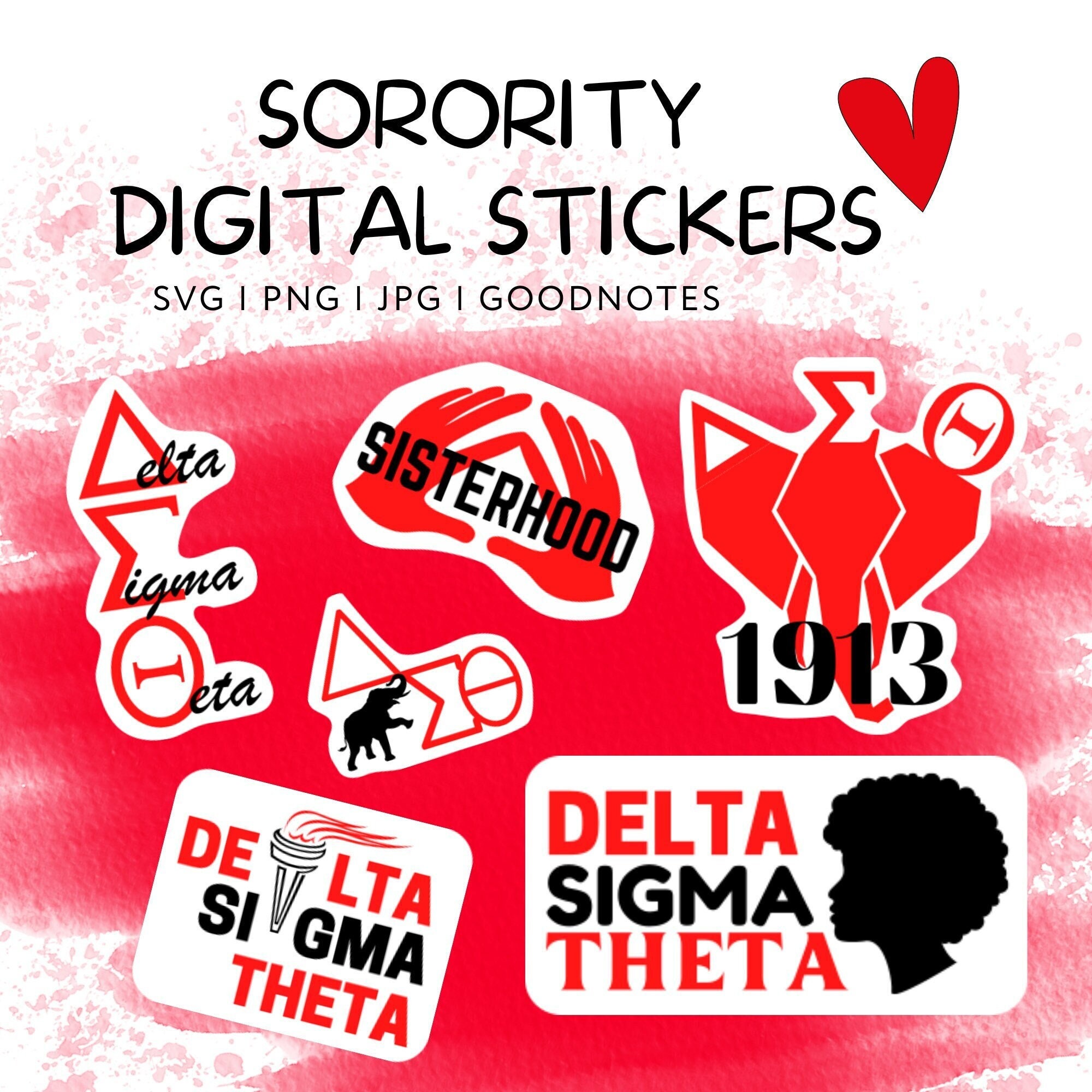 Sorority Digital Stickers | Delta Sigma Theta | Goodnotes | Printable ...