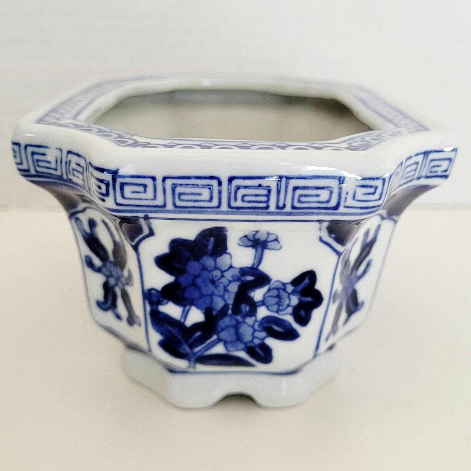 Blue & White Chinoiserie Cachepot Planter Ceramic Pottery - Etsy