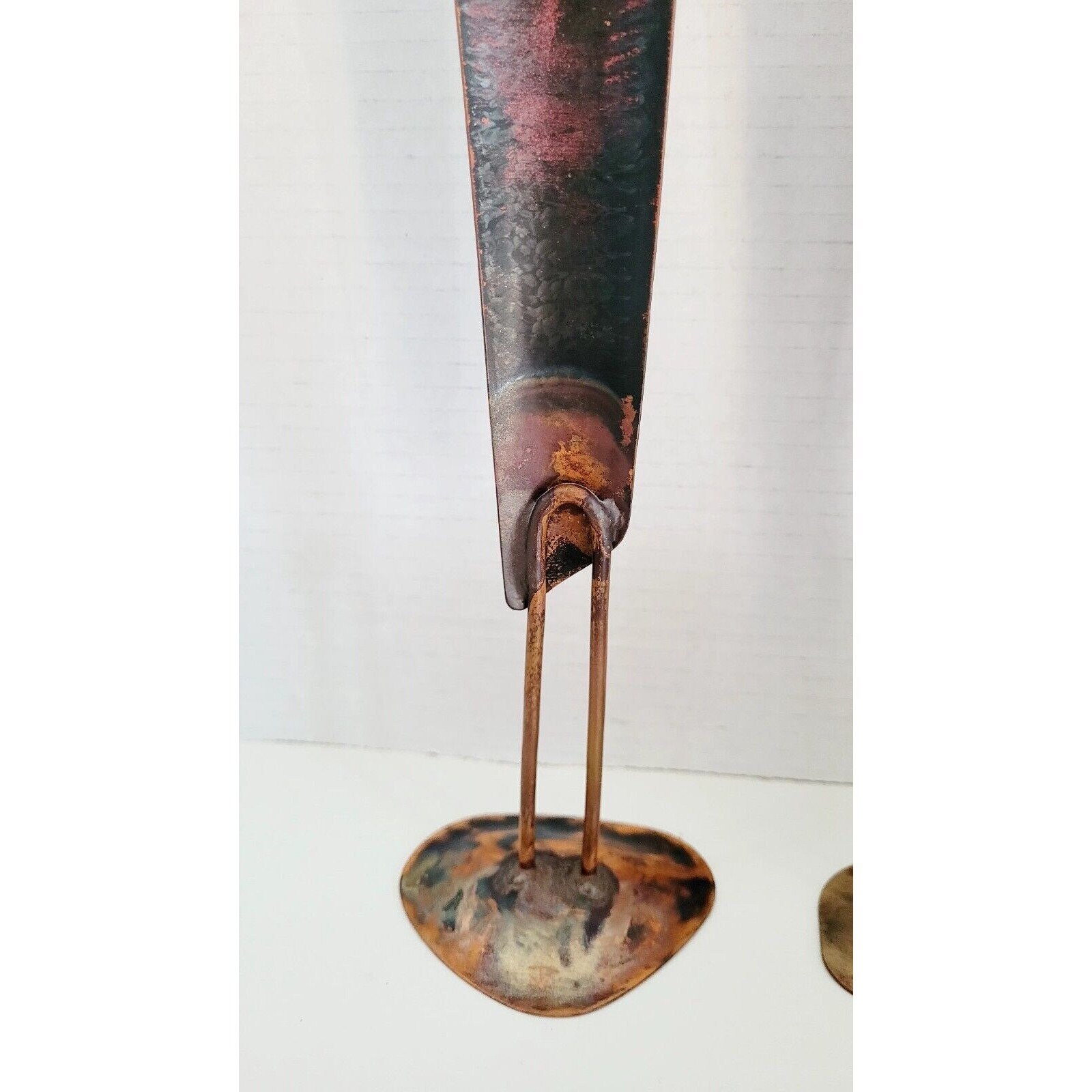 2 RARE FIND Susan Langley Banta Tribal Copper Sculpture Native American ...