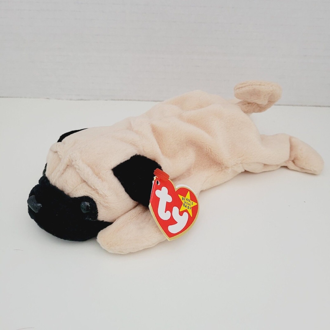 Ty Beanie Baby PUGSLY the Dog 4th/5th Gen 1996 8" Collectible Possible ...