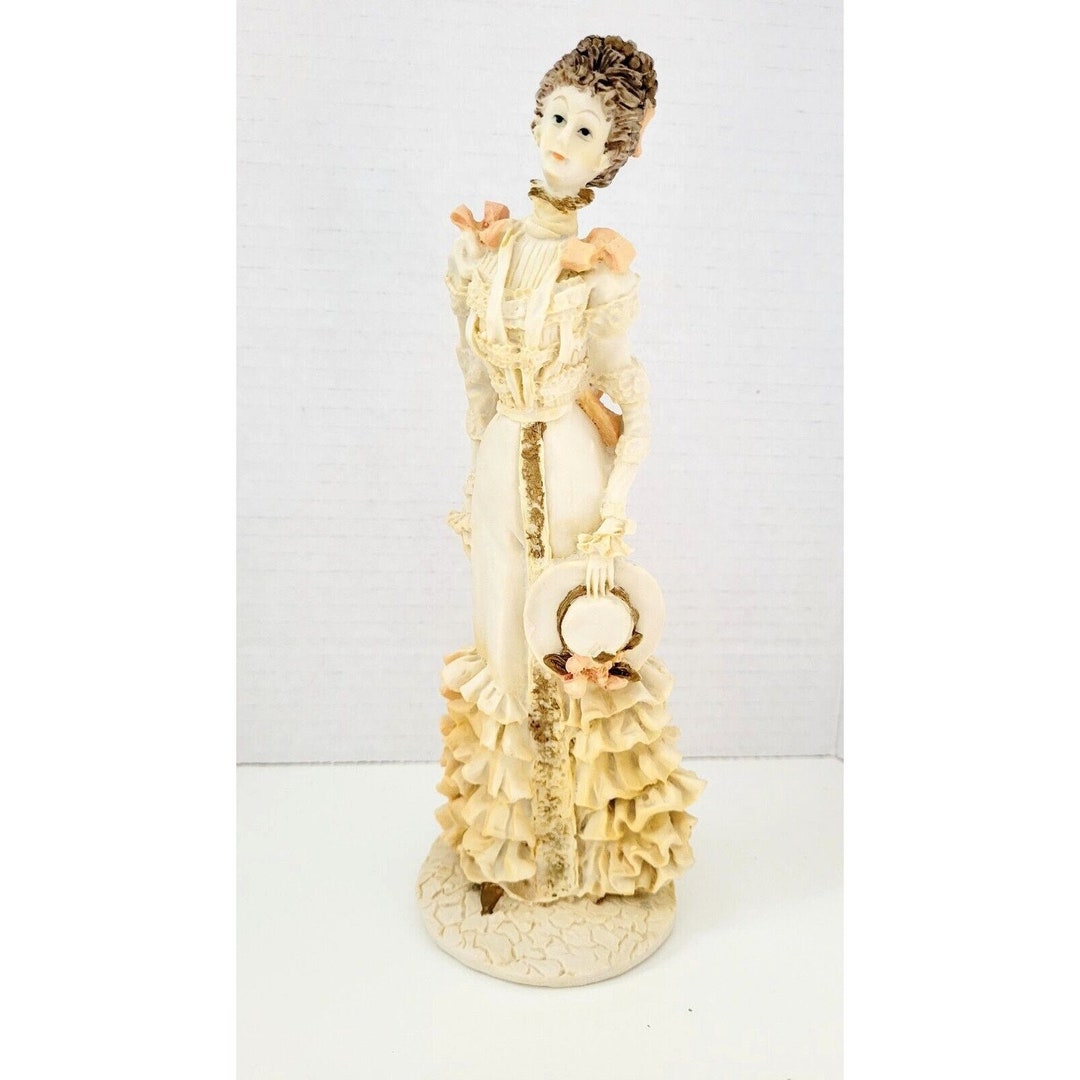 Artmark Marlo Collection Vintage 9" Figurine Victorian Lady Ruffle ...