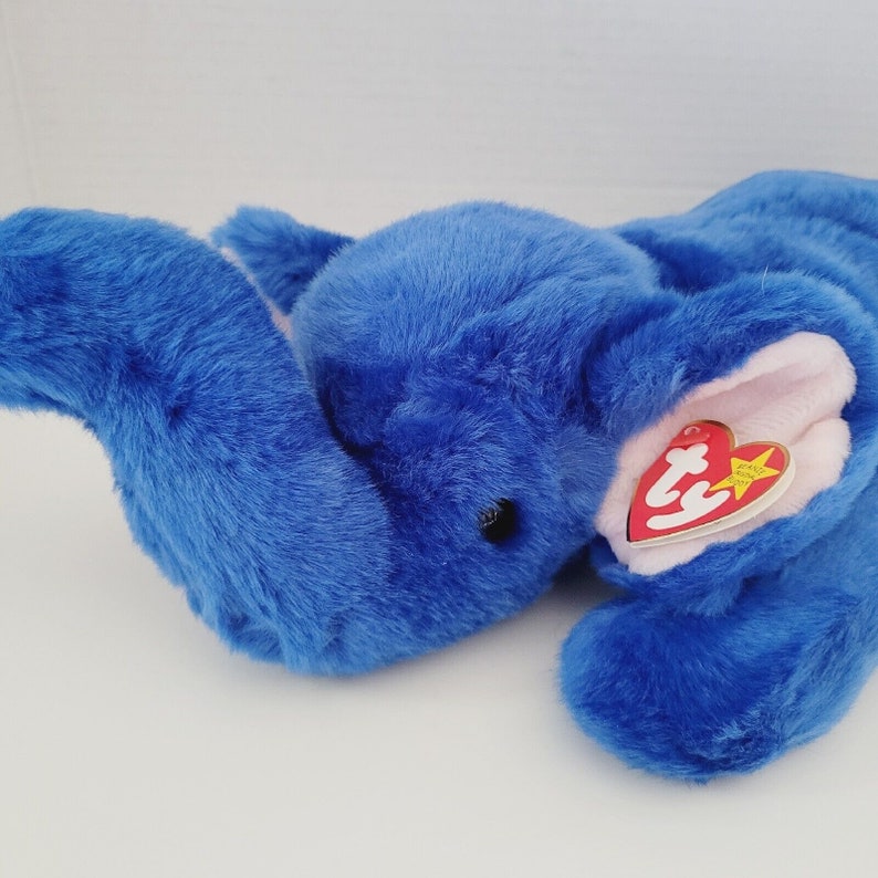 TY Beanie Original Buddy "peanut" Royal Blue Elephant With Tags 1998 ...
