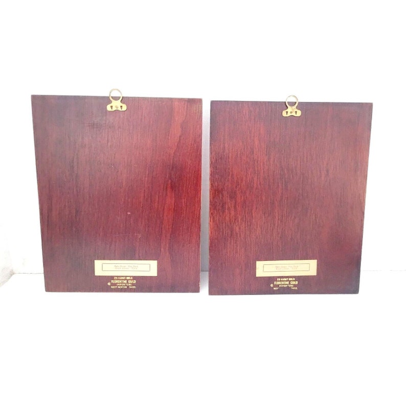 Vintage 2 Baby Stuart-van Dyke Wood Wall Plaques 23 Karat Gold ...