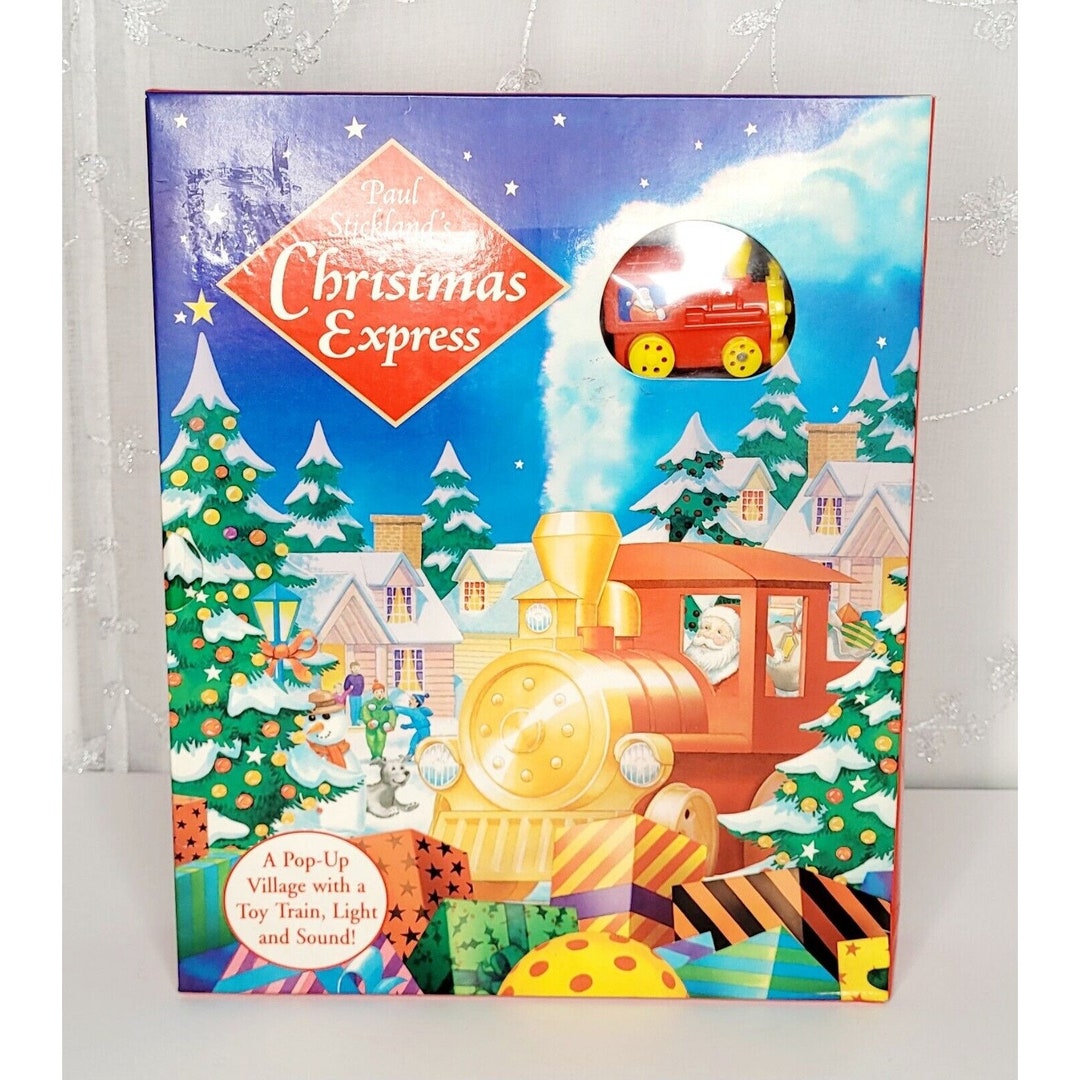 New VTG Paul Stickland's Christmas Express Pop-up Village Toy Train ...
