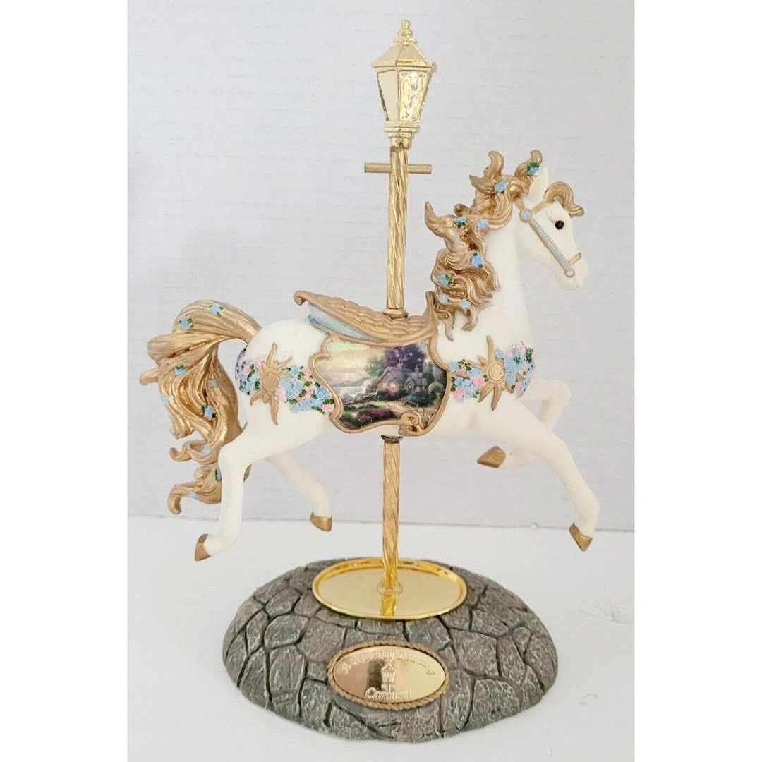 Rare Thomas Kinkade Carousel Horse A New Day Dawning Cottage - Etsy