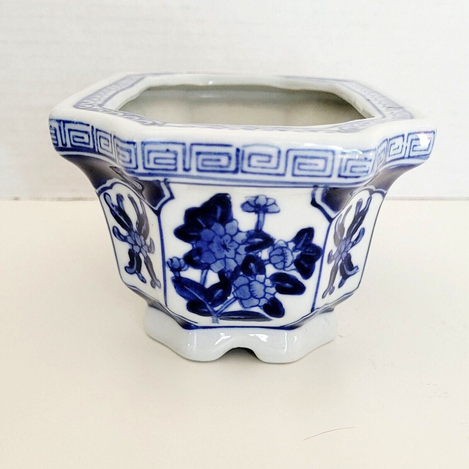 Blue & White Chinoiserie Cachepot Planter Ceramic Pottery - Etsy