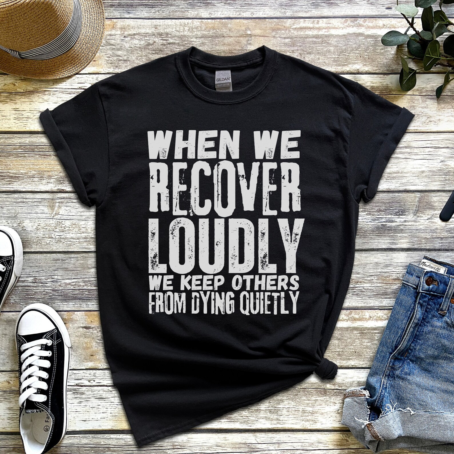 Unisex When We Recover Loudly Shirt, NA Shirt, AA Shirt, Recovery Gift, Recovery Tee, 12 Step ...